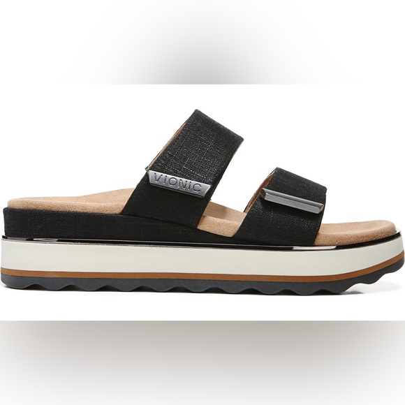 Vionic | Shoes | Womens Brandie Platform Slide Sandal In Black | Poshmark